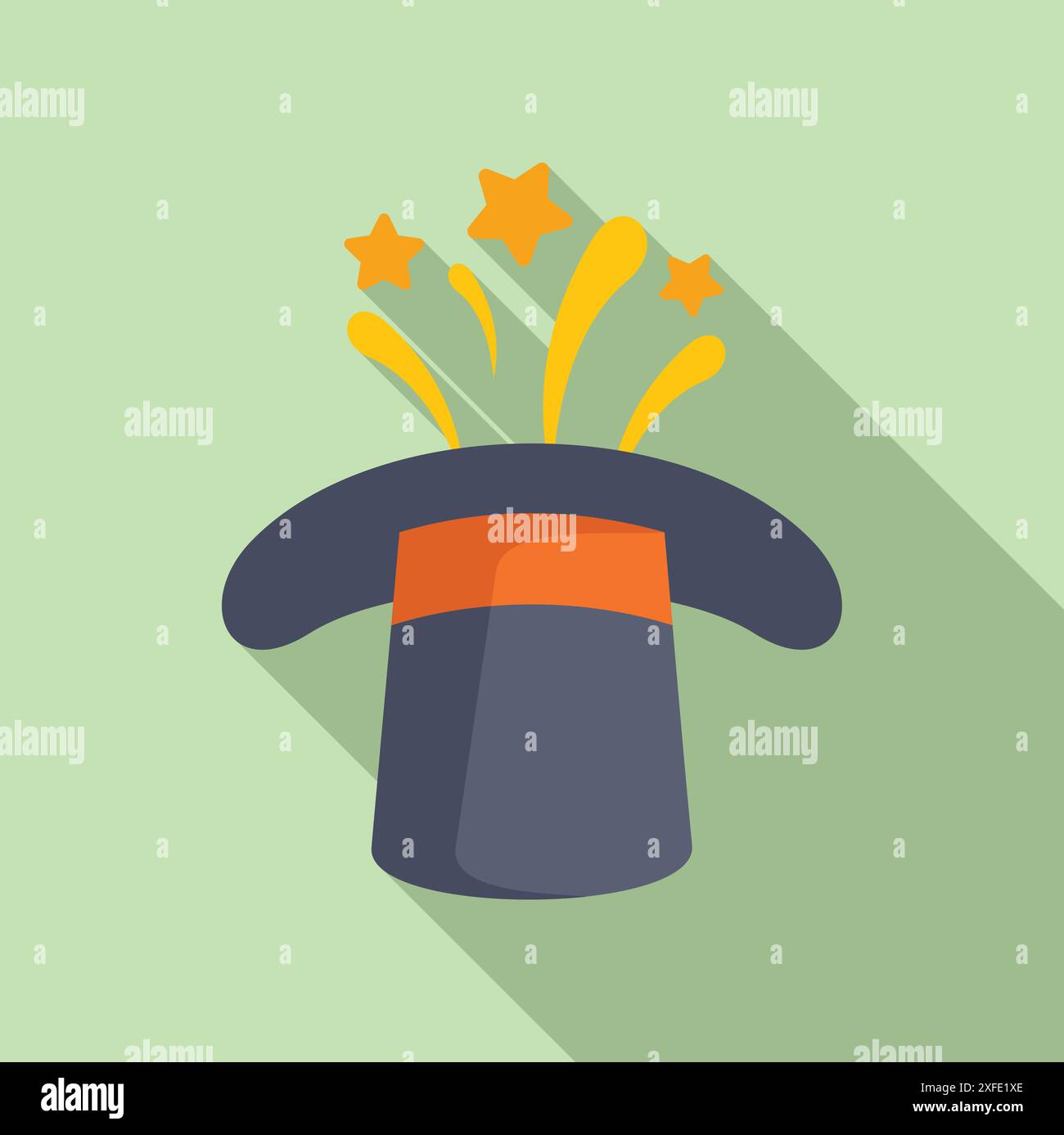 Classic magician's hat erupting with sparkles and stars, suggesting ...