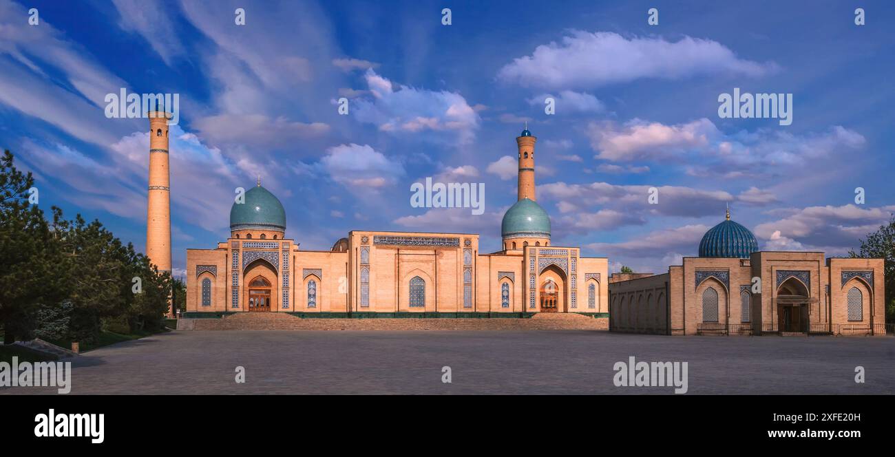 panorama of Hazrati Imam architectural complex in Tashkent. Hast Imam ...