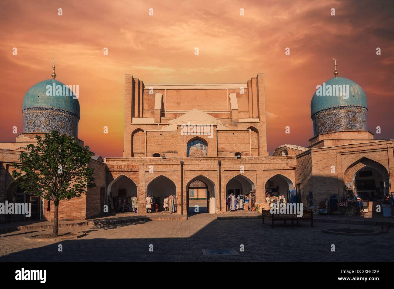 ancient Islamic muslim madrasah Barakhan in Tashkent in Uzbekistan ...