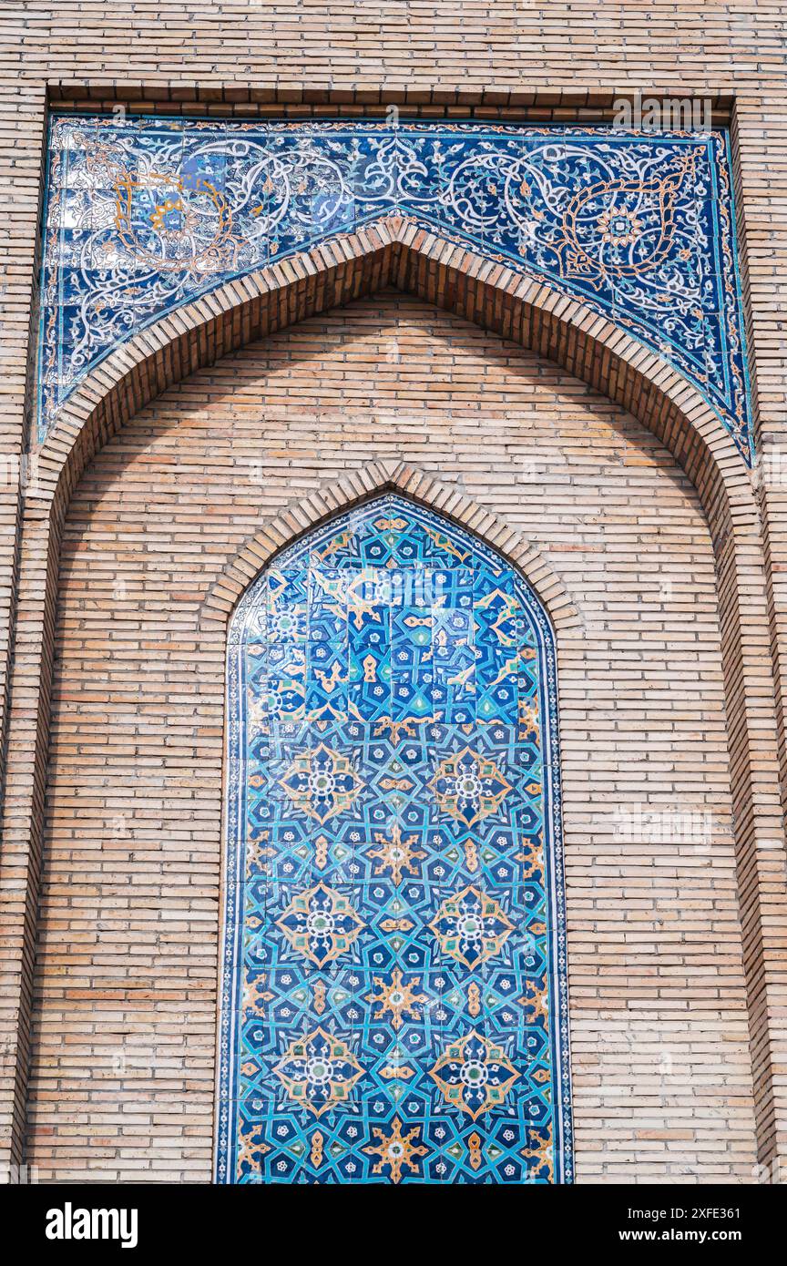 ancient ceramic tile with traditional Uzbek ornament Islamic pattern on ...