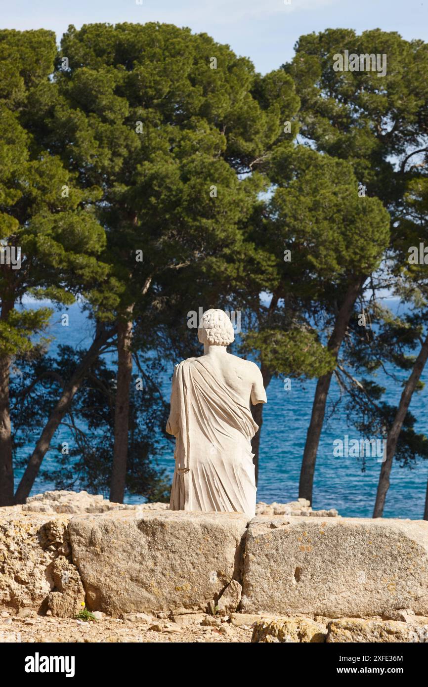Empuries greek and roman ruins in Costa Brava; Catalonia. Spain Stock ...