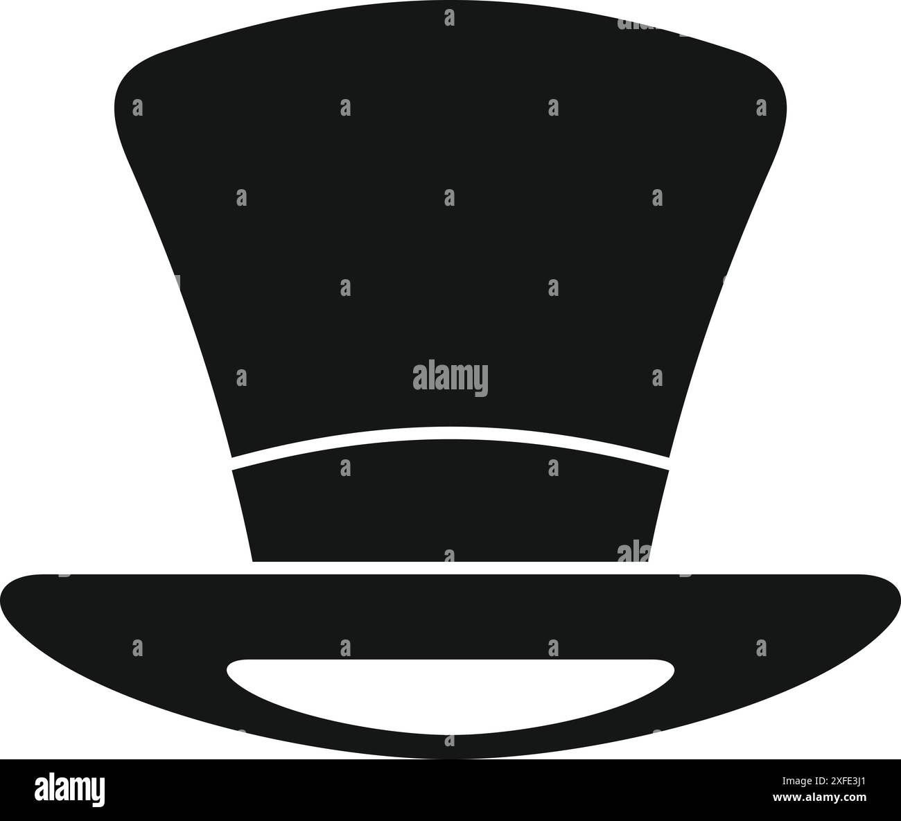 This black top hat is a classic symbol of success, wealth, and ...