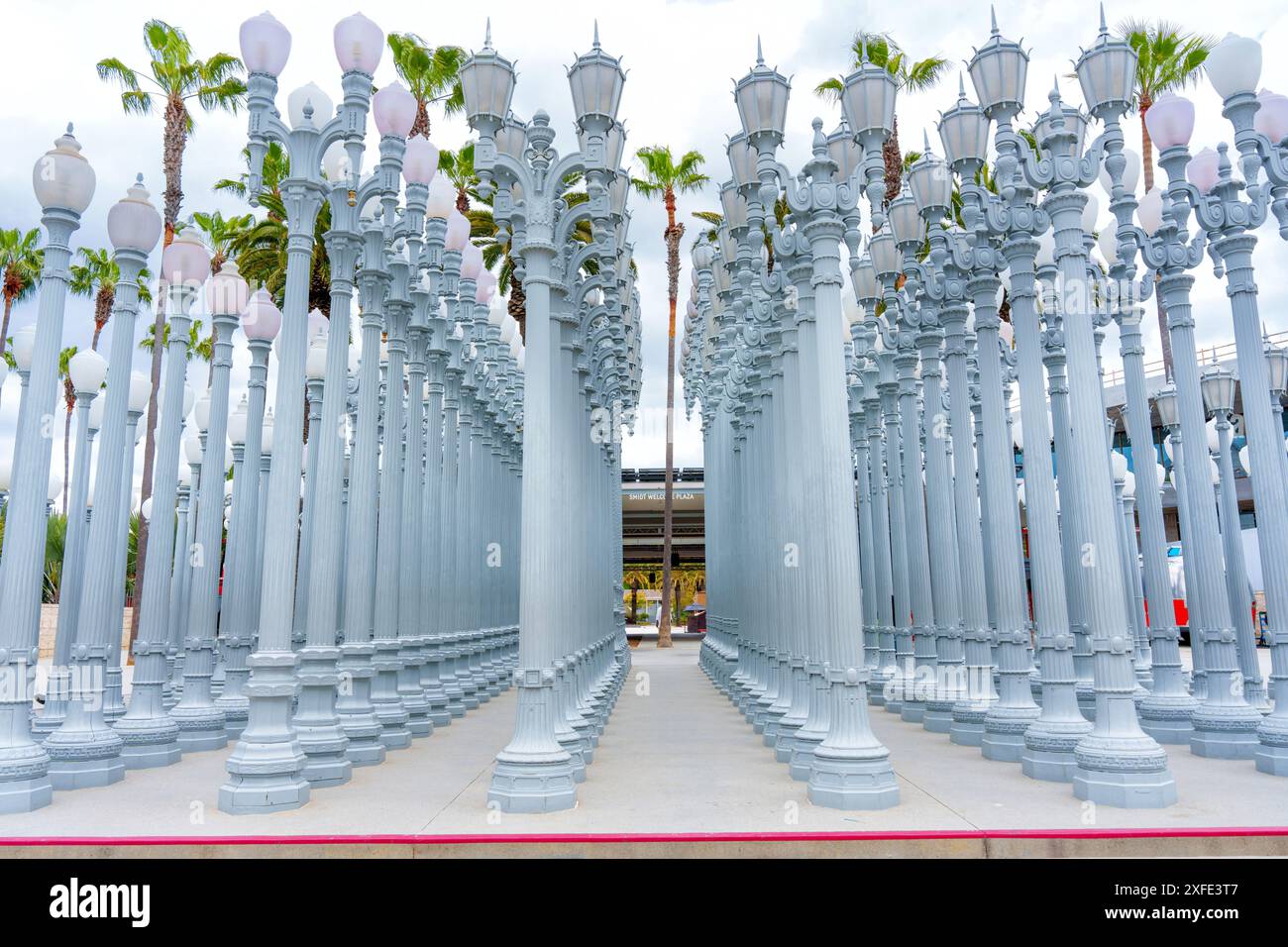 Los Angeles, California - April 4, 2024: The Urban Light installation ...