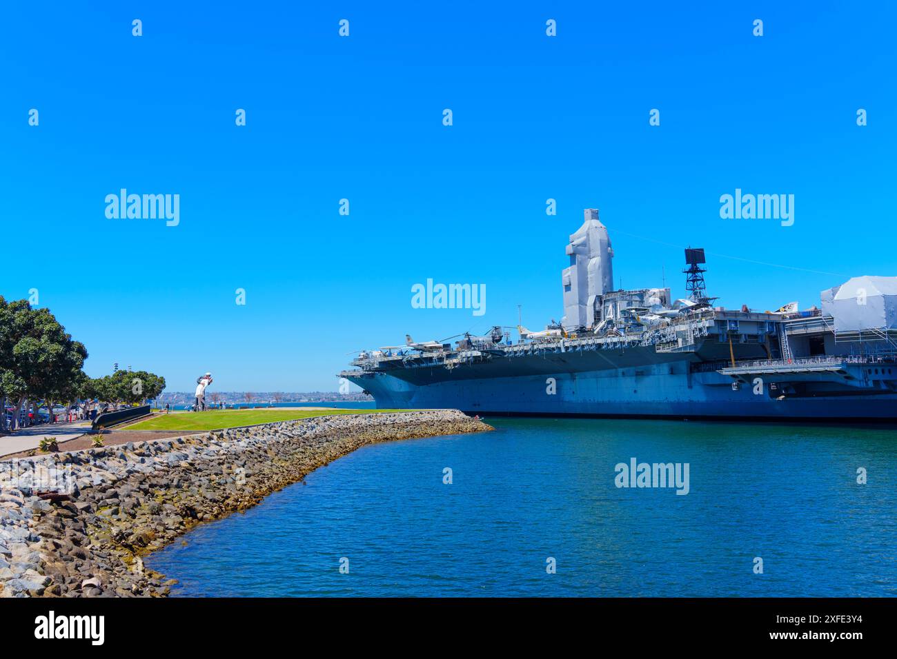 San Diego, California - April 16, 2024: San Diego harbor featuring the ...
