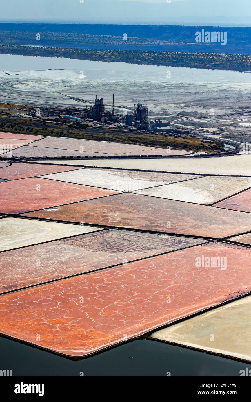 Kenya, Lake Magadi, Tata plant, Soda ash extraction plant for industry ...