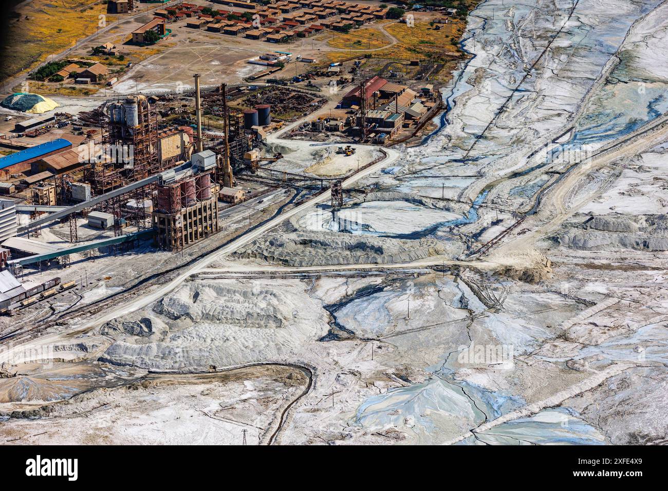 Kenya, Lake Magadi, Tata plant, Soda ash extraction plant for industry ...