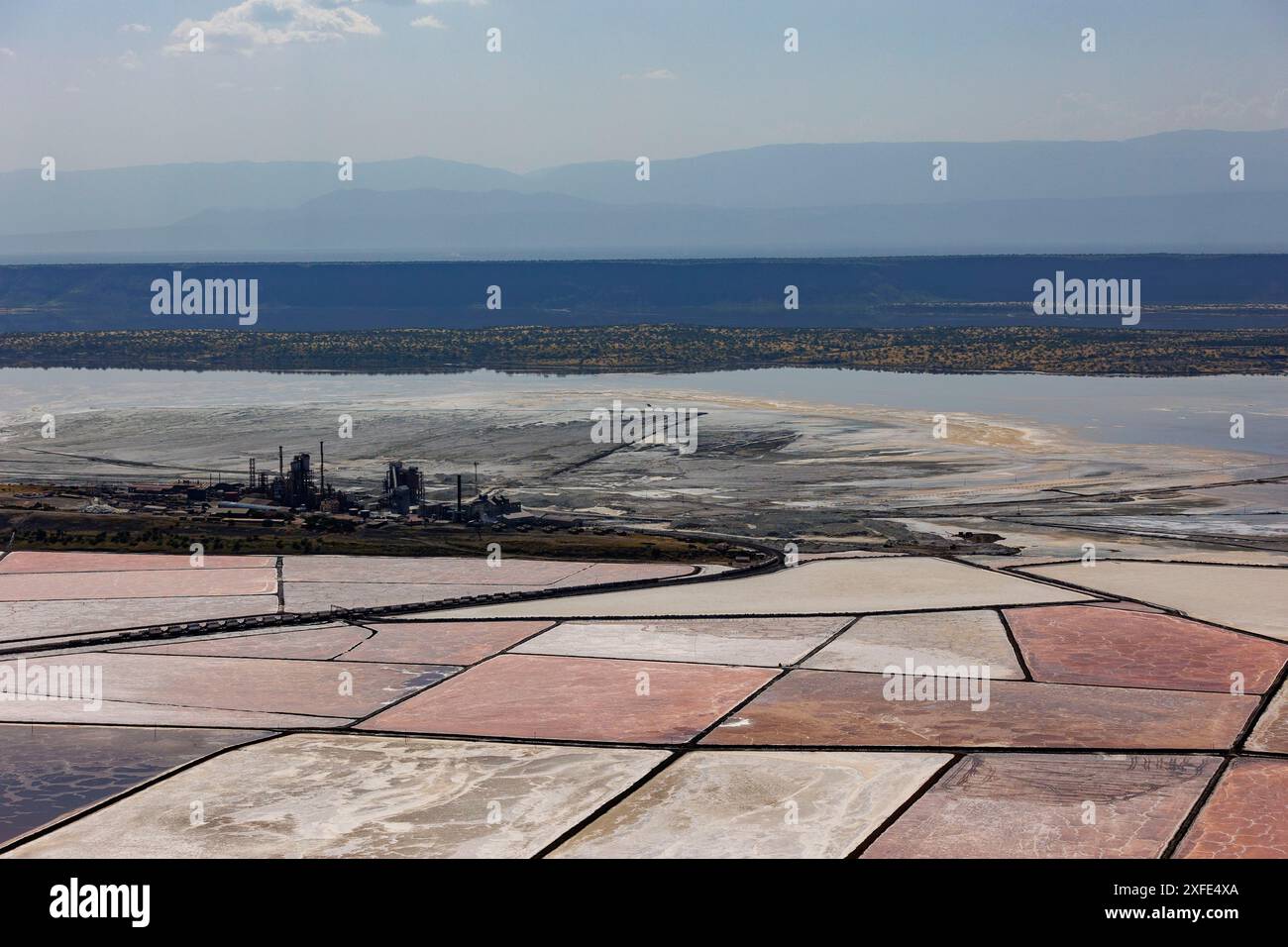 Kenya, Lake Magadi, Tata plant, Soda ash extraction plant for industry ...