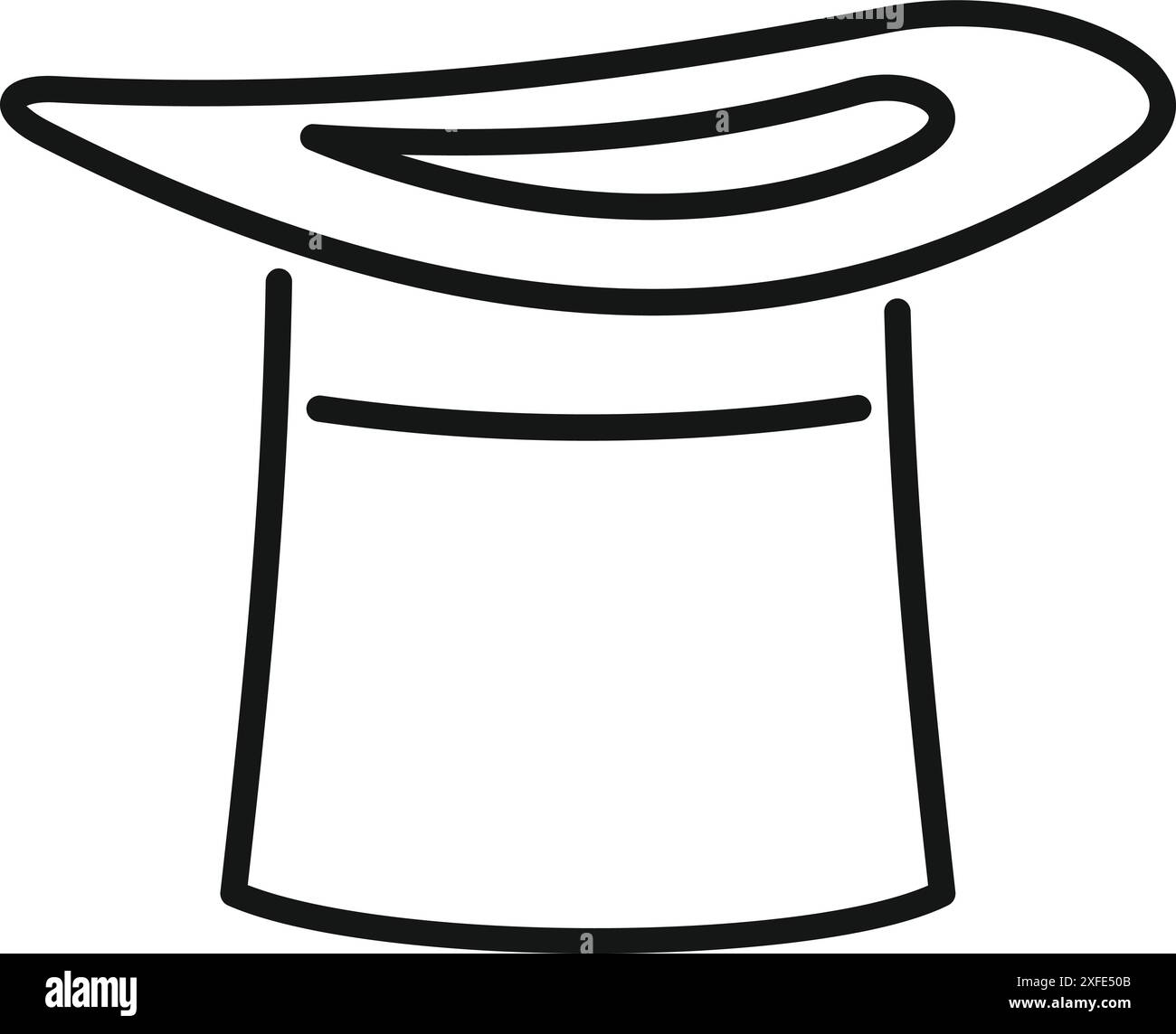 This simple line drawing of a magician's hat evokes magic shows ...
