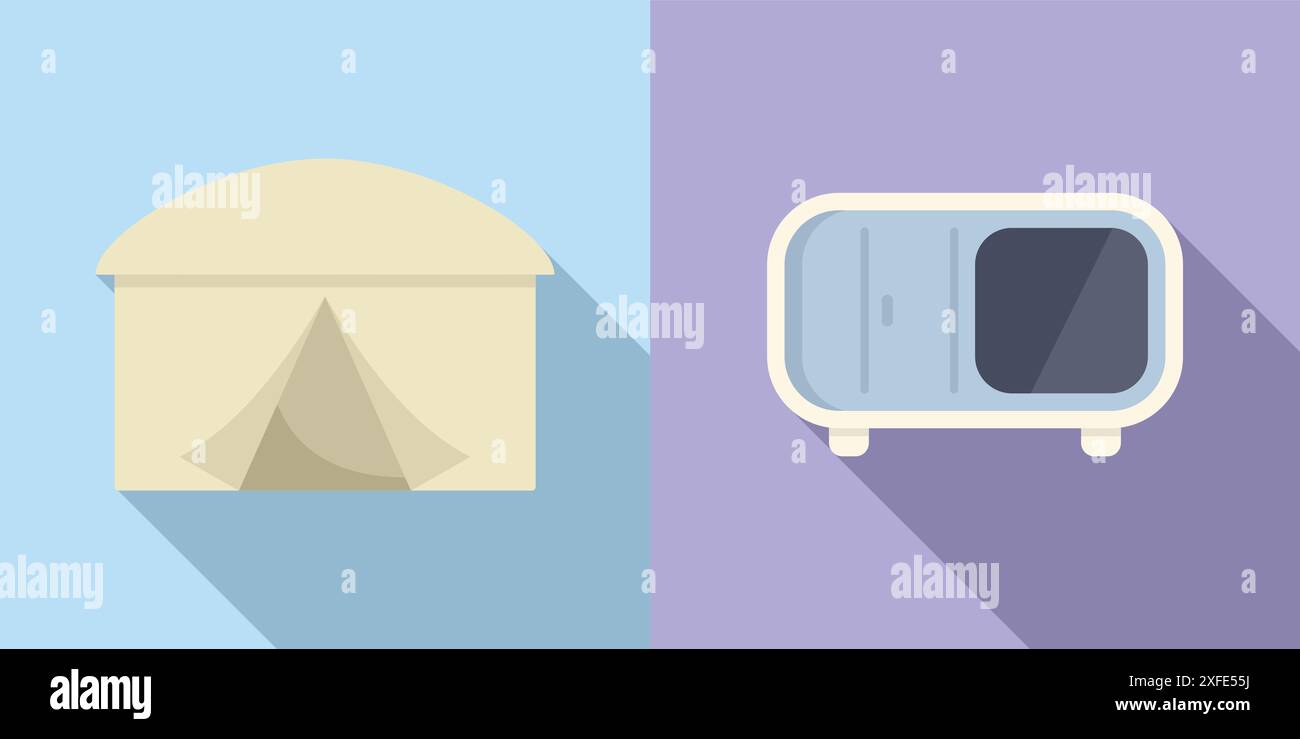 Glamping experiences Stock Vector Images - Alamy