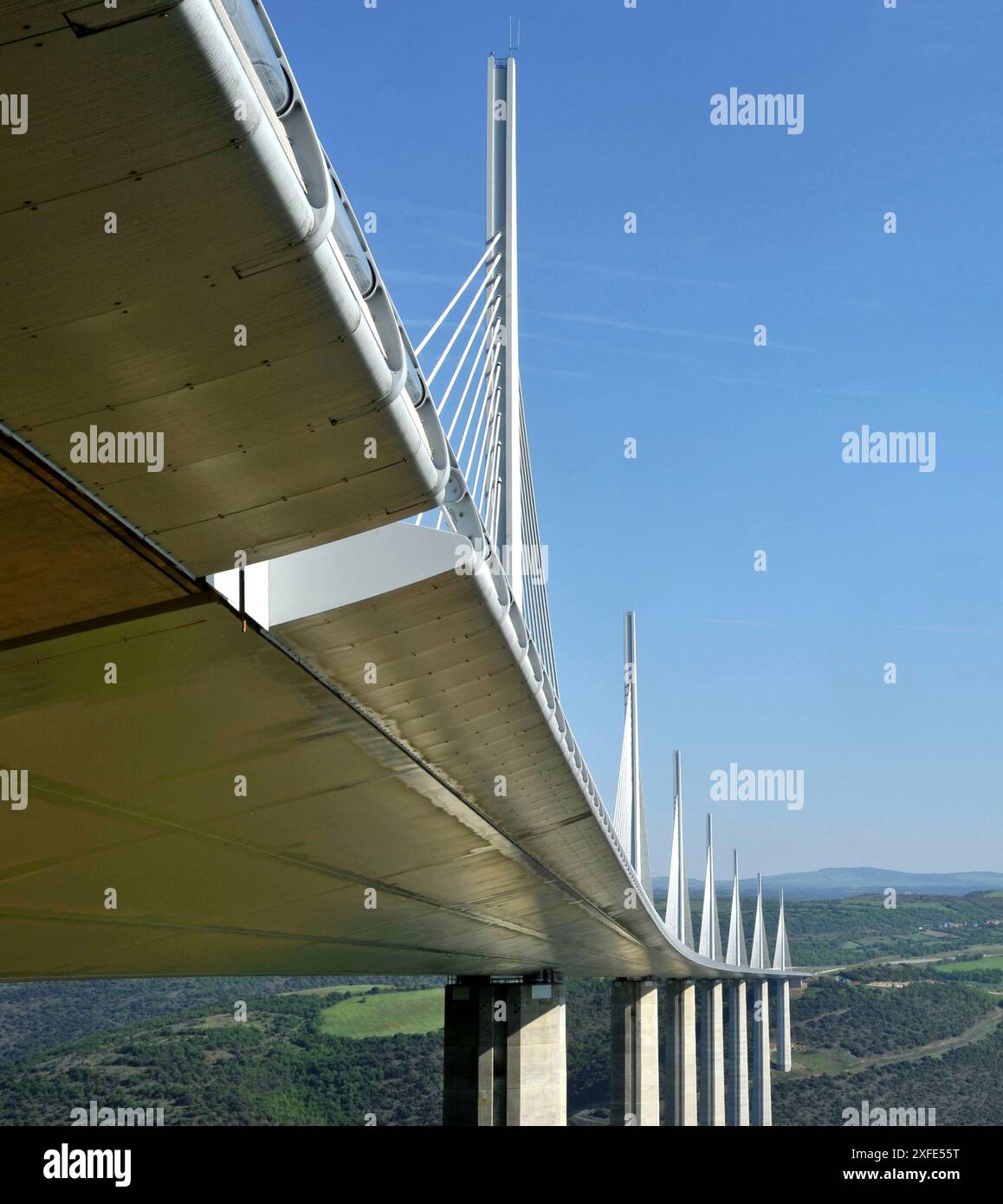 France, Aveyron, Millau, the Millau viaduct designed by architect ...