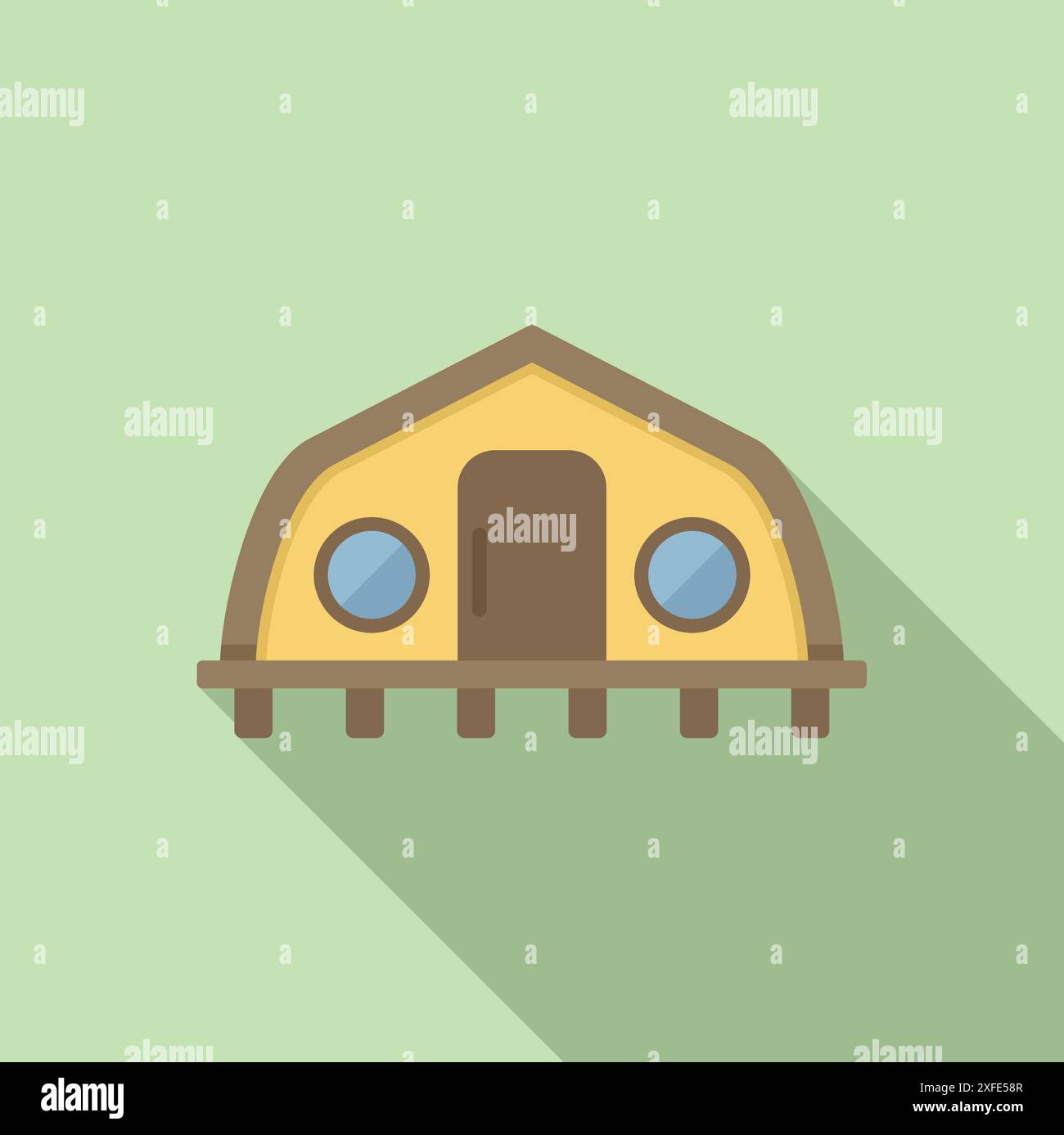 Hut wood poles Stock Vector Images - Alamy