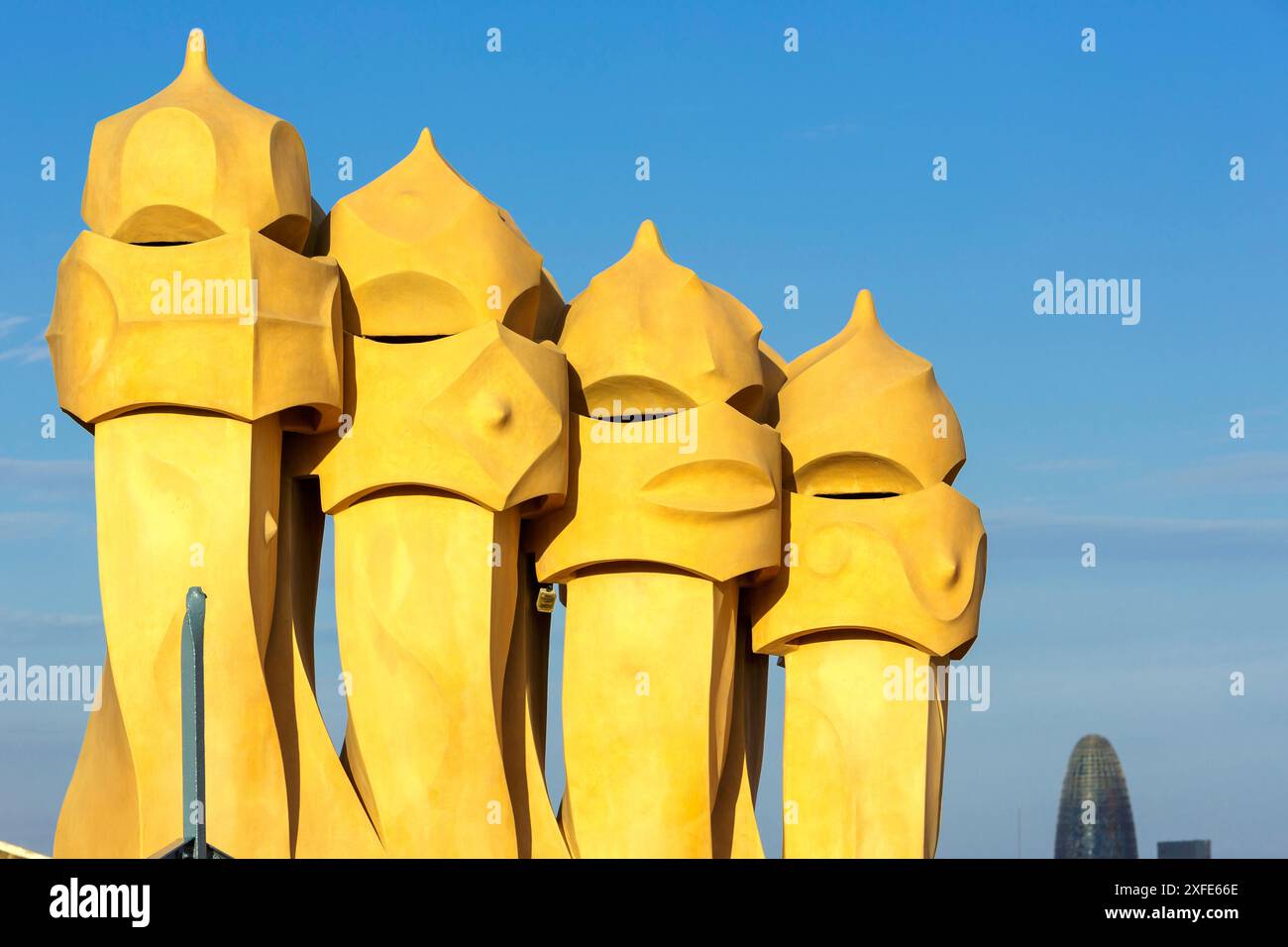 Spain, Catalonia, Barcelona, Casa Mila also named La Pedrera listed as ...