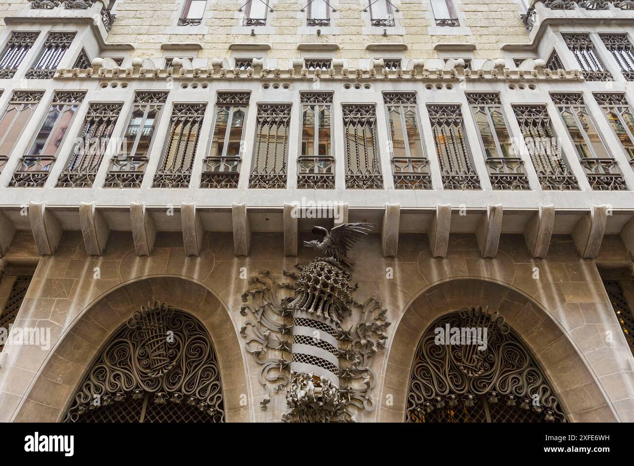 Spain, Catalonia, Barcelona, the Güell Palace (Palau Güell) built ...