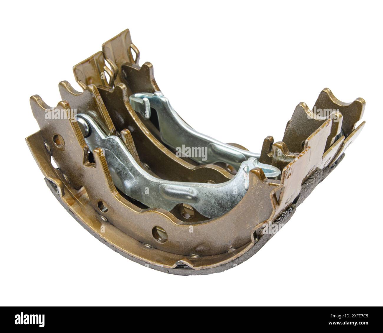 New brake pads for disc brakes on white Stock Photo - Alamy