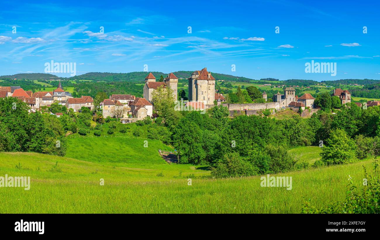 France, Correze, Curemonte, medieval village labeled Les Plus Beaux ...