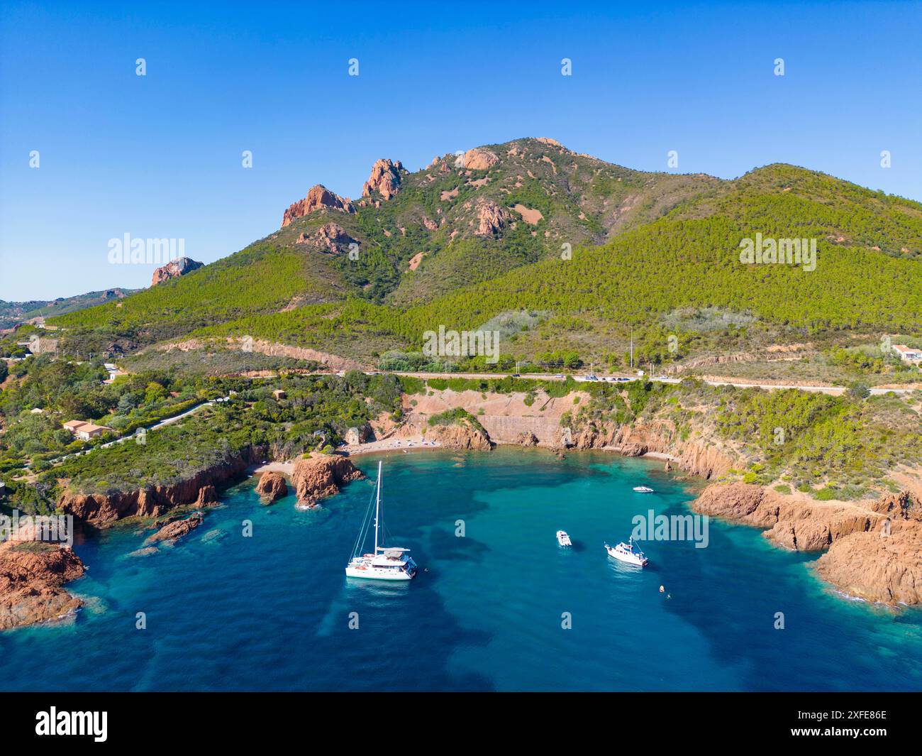 France, Var, Corniche de l'Esterel or corniche d'Or, Saint Raphael, Le ...