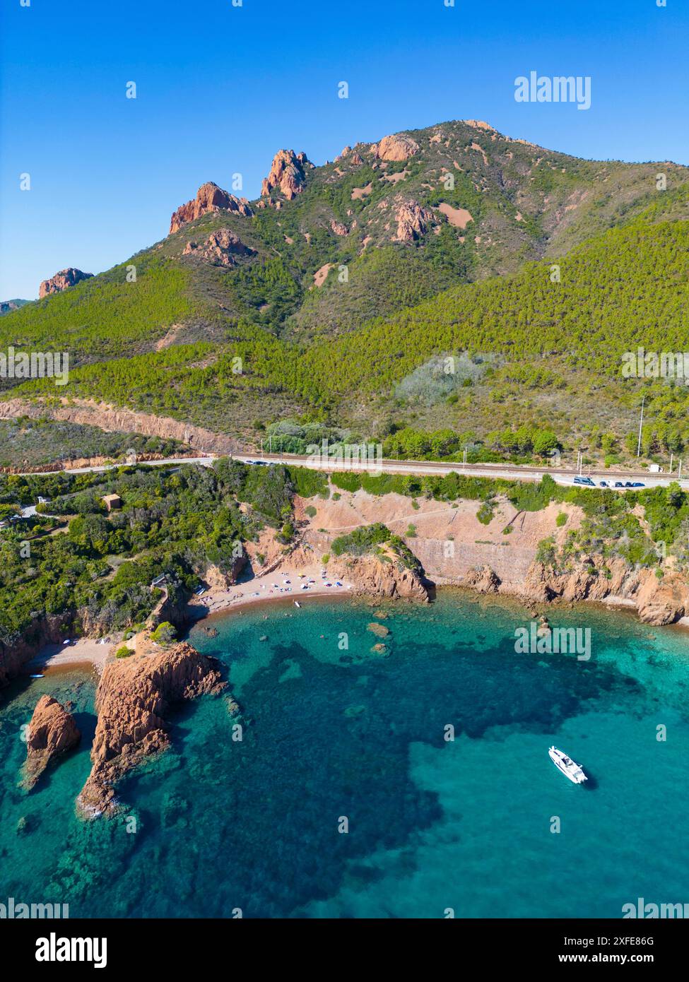 France, Var, Corniche de l'Esterel or corniche d'Or, Saint Raphael, Le ...