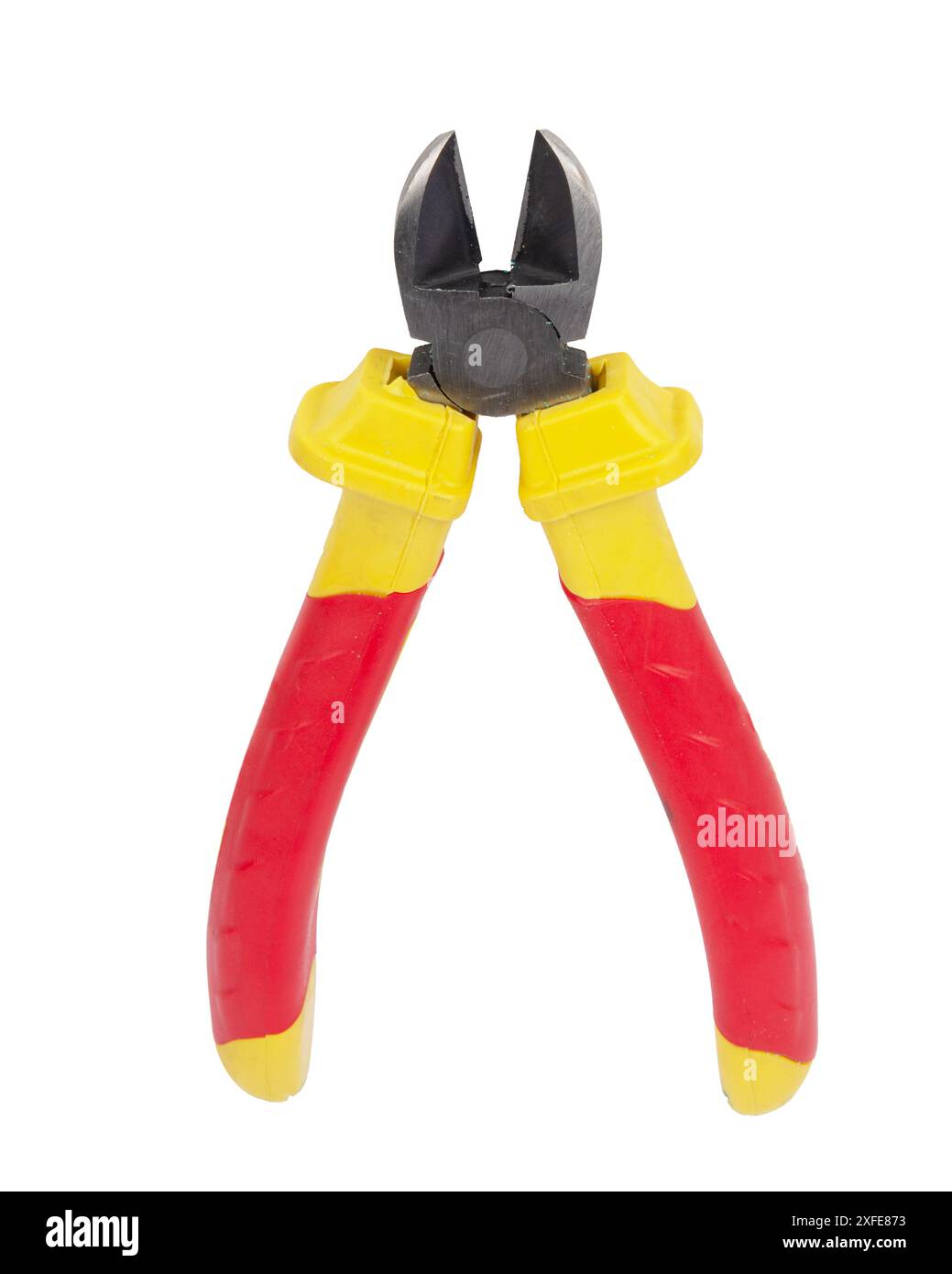 Hand tool. Wire cutters with dielectric handles isolated on white ...