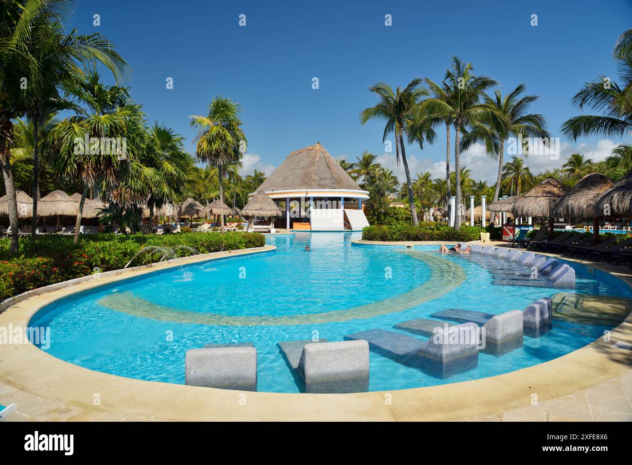 Mexico, state of Quintana Roo, Riviera Maya, Playa Paraiso, swimming ...