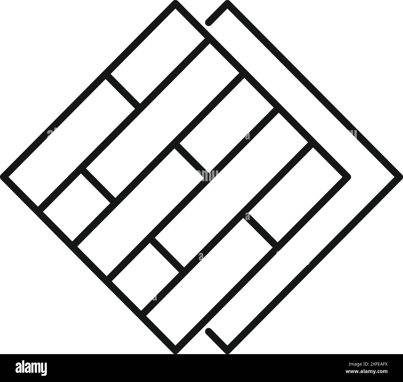 Parquet floor covering showing laying pattern for home interior design ...