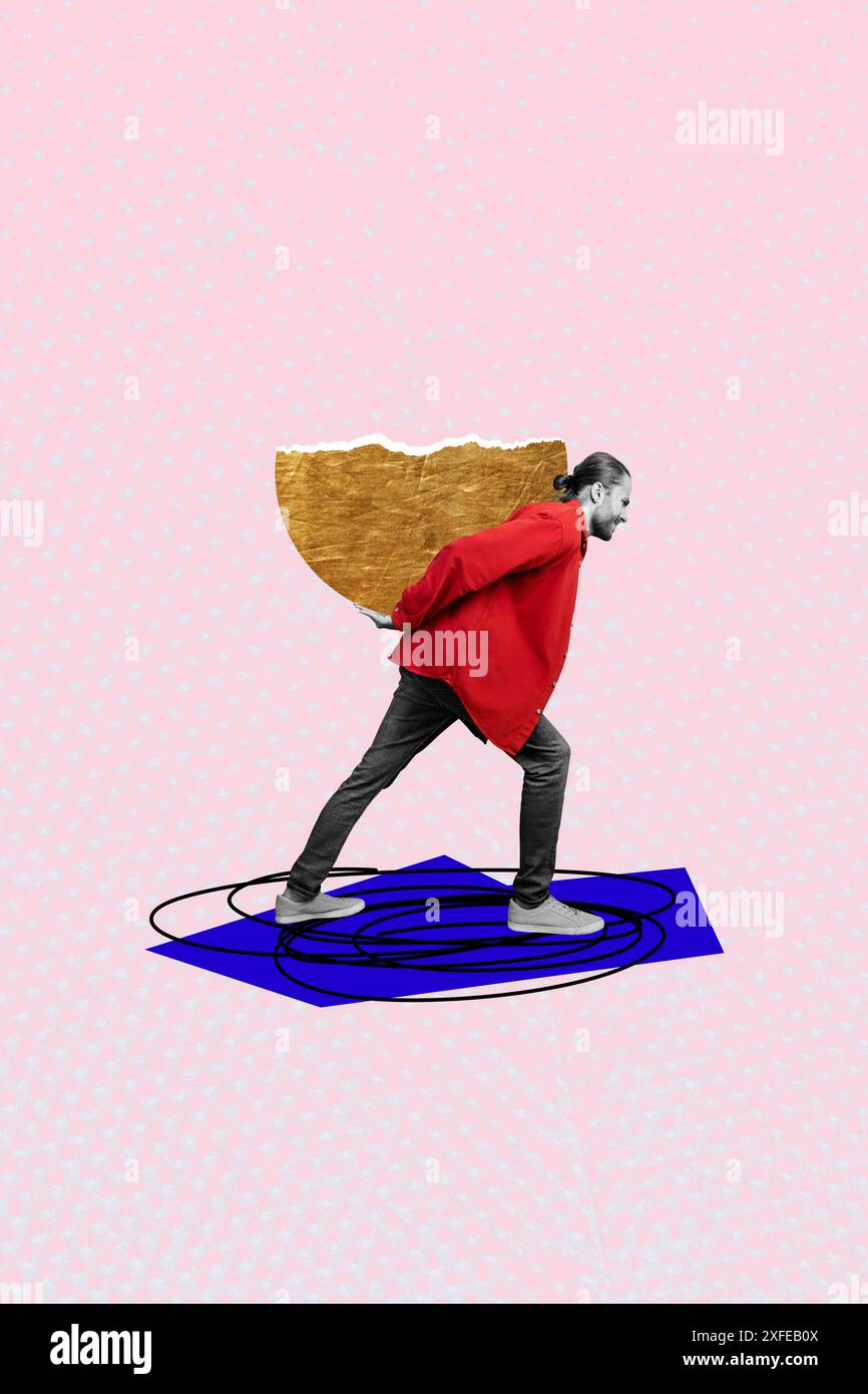 Composite trend artwork sketch image photo collage of money dollar ...