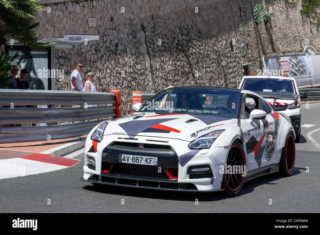 Monte Carlo, Monaco - View on a white Nissan GT-R AMS Performance Alpha ...