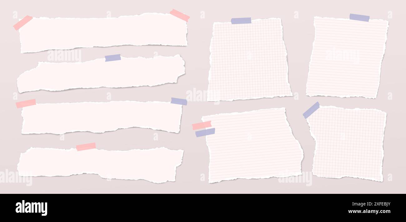 Pink torn paper strips Stock Vector Images - Alamy