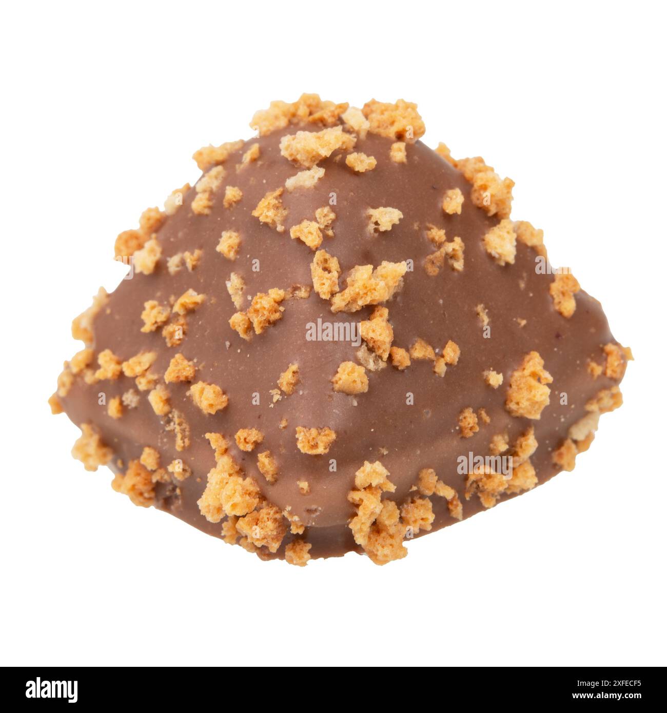 Chocolate wafer candy crispy sweets with filling isolated on the white ...