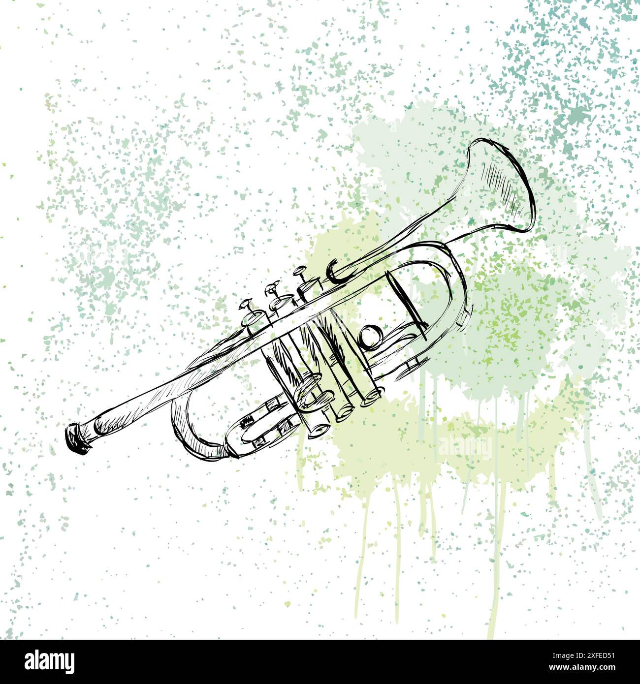 My golden trumpet Stock Vector Images - Alamy