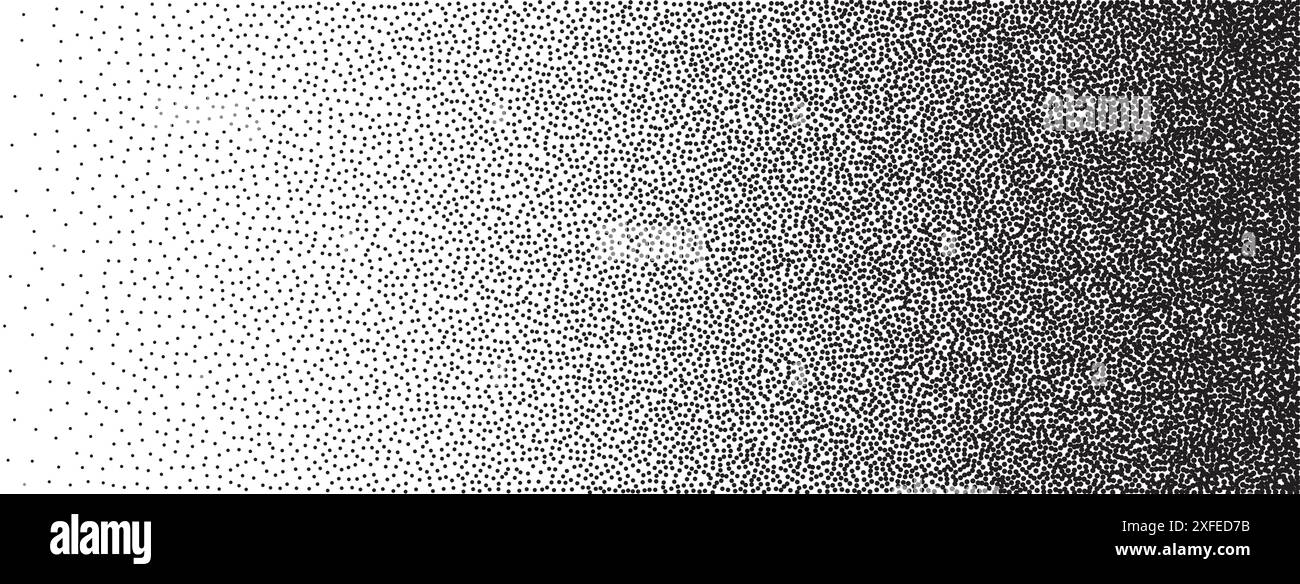 Abstract Background With Retro Noise Stipple Dots Vector Halftone And Stipple Effect Stock