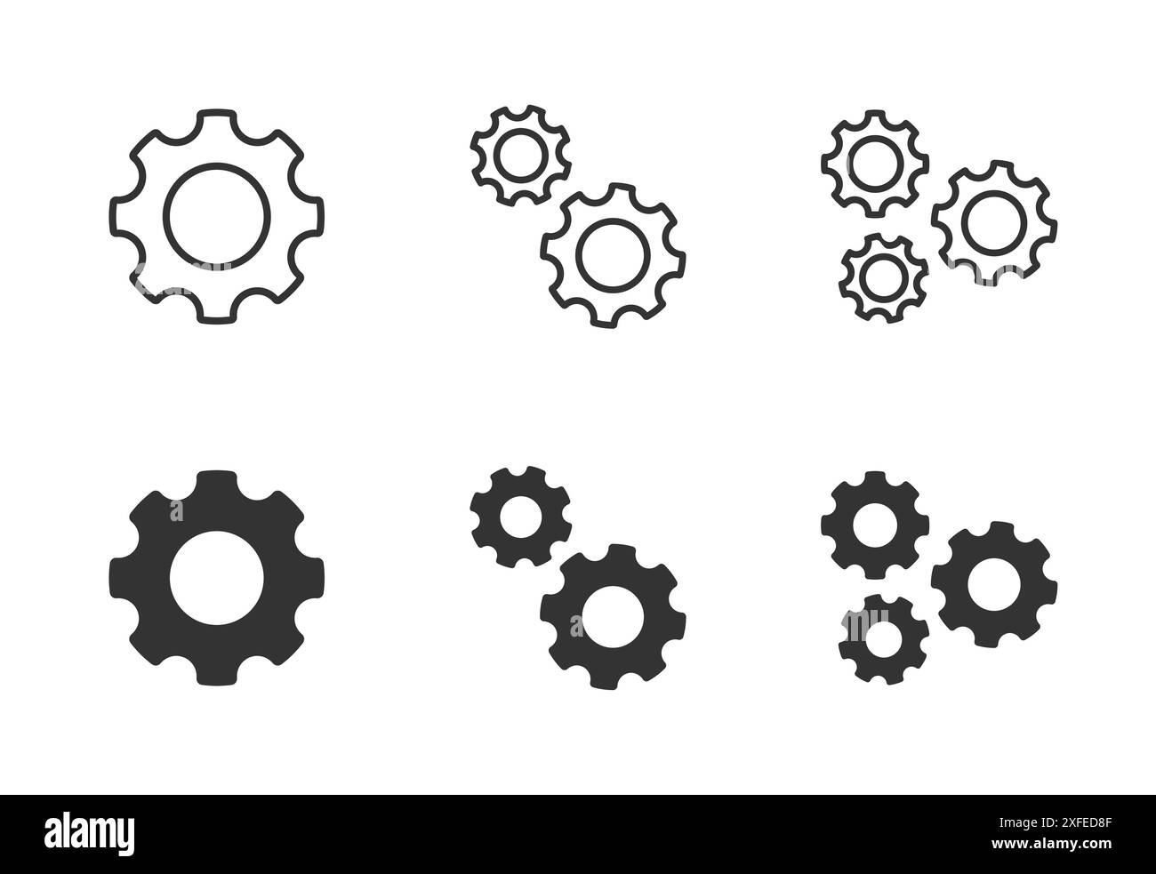 Settings icon motion background design Black and White Stock Photos ...
