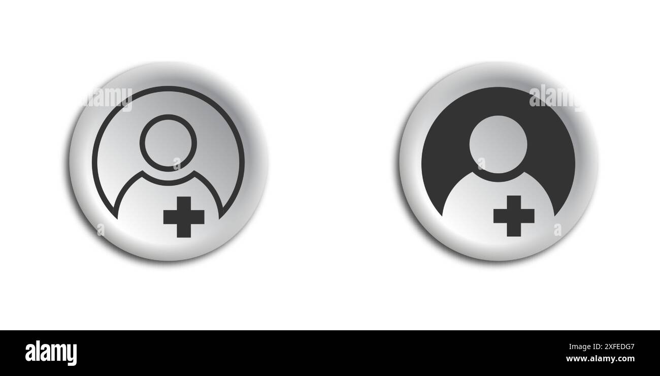 Doctor person icon. Simple medic symbol. Flat vector illustration Stock ...