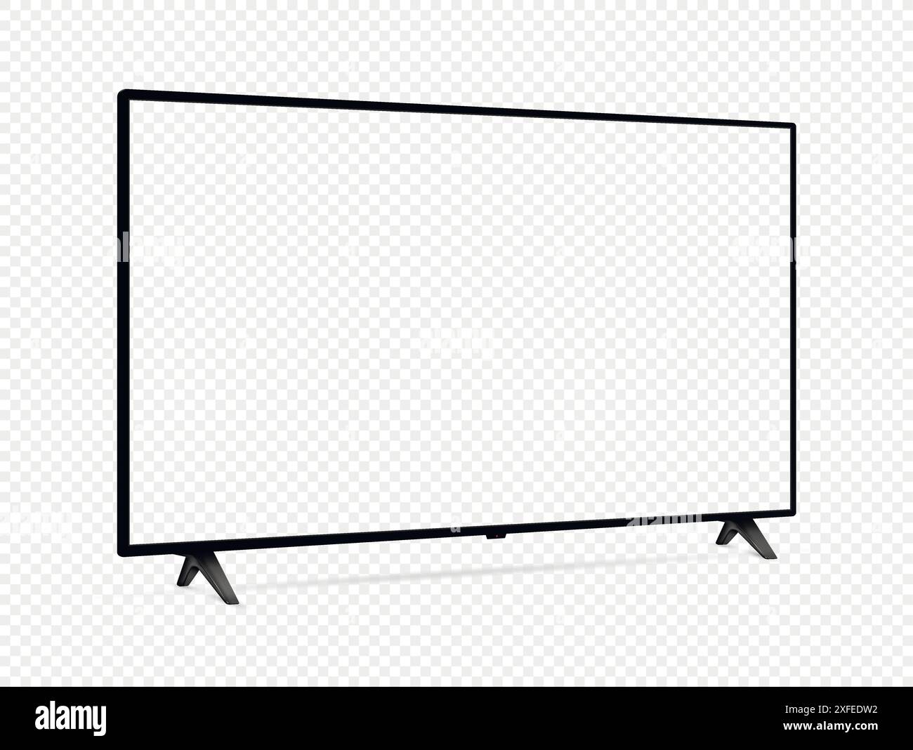 Realistic tv screen. Smart tv mockup. Blank television template. Vector ...