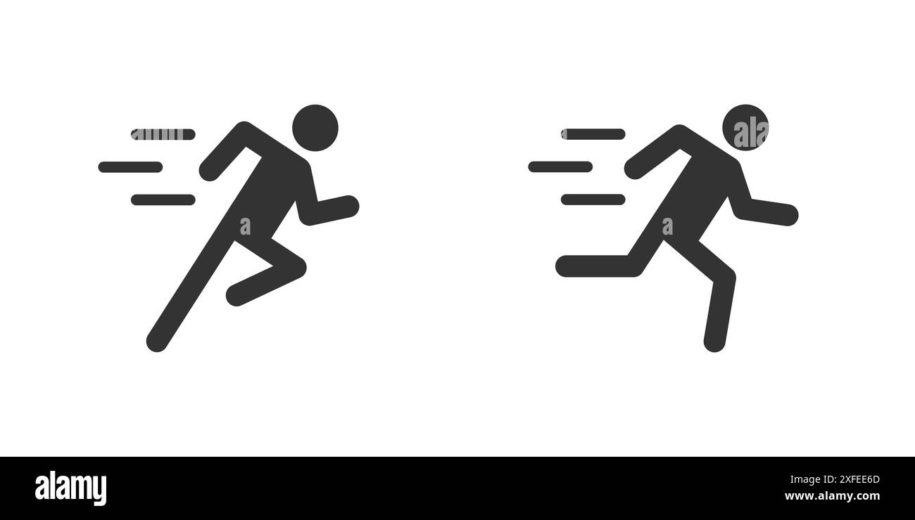 Man fast run icon. Running man sign. Sport symbol. Flat vector ...