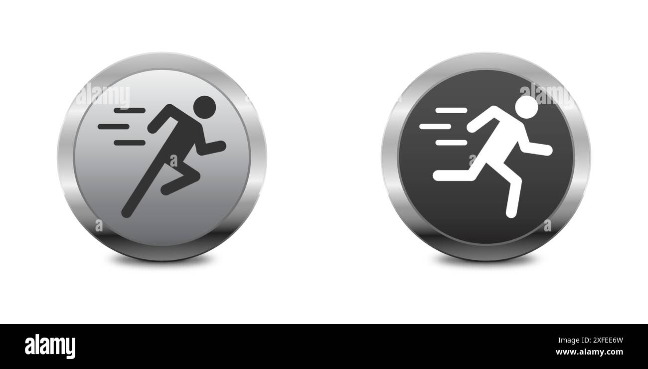 Man fast run icon. Running man sign. Sport symbol. Flat vector ...