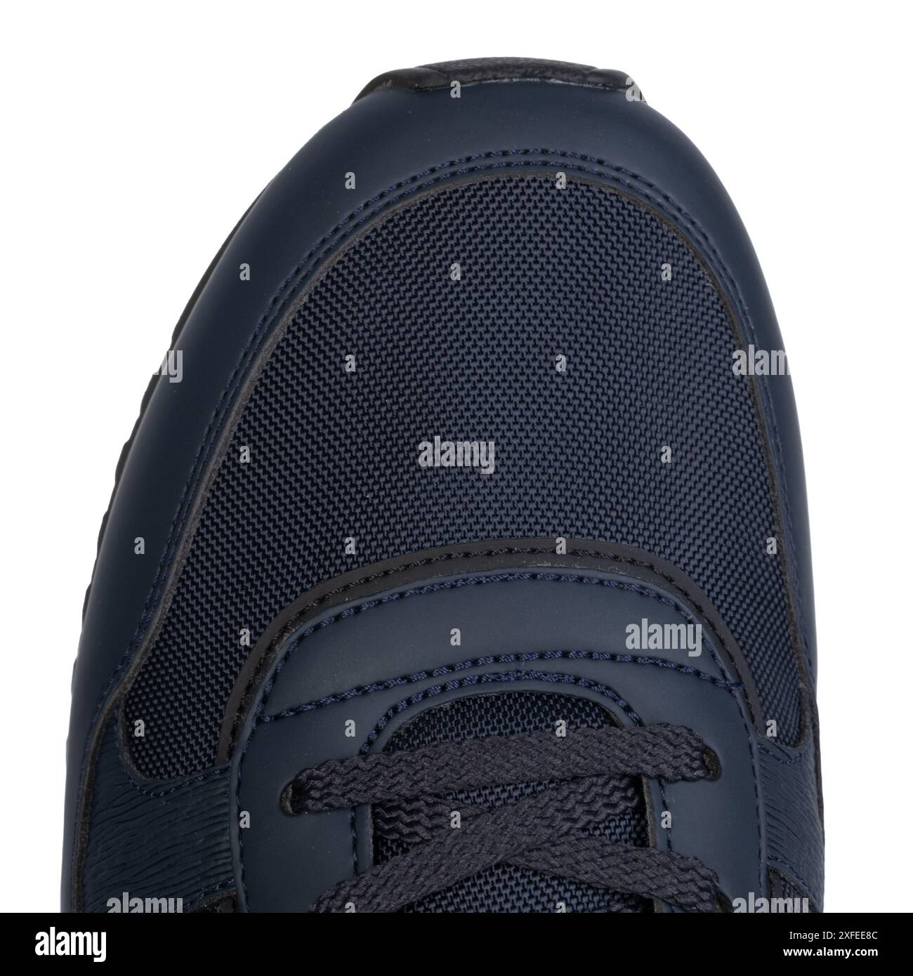 Top View of Navy Blue Sneaker, Close-up Stock Photo - Alamy