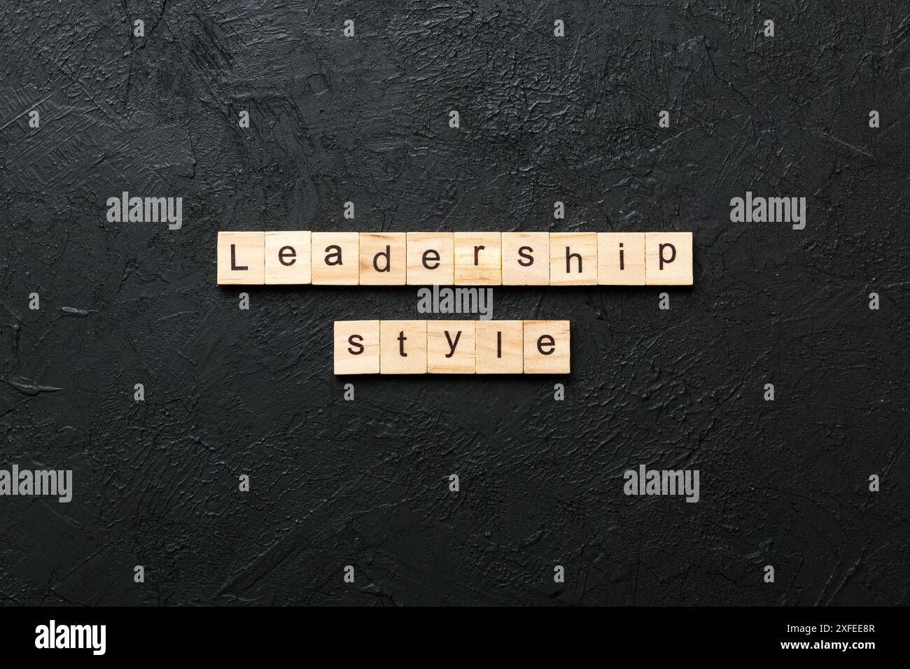 LEADERSHIP STYLE word written on wood block. LEADERSHIP STYLE text on ...