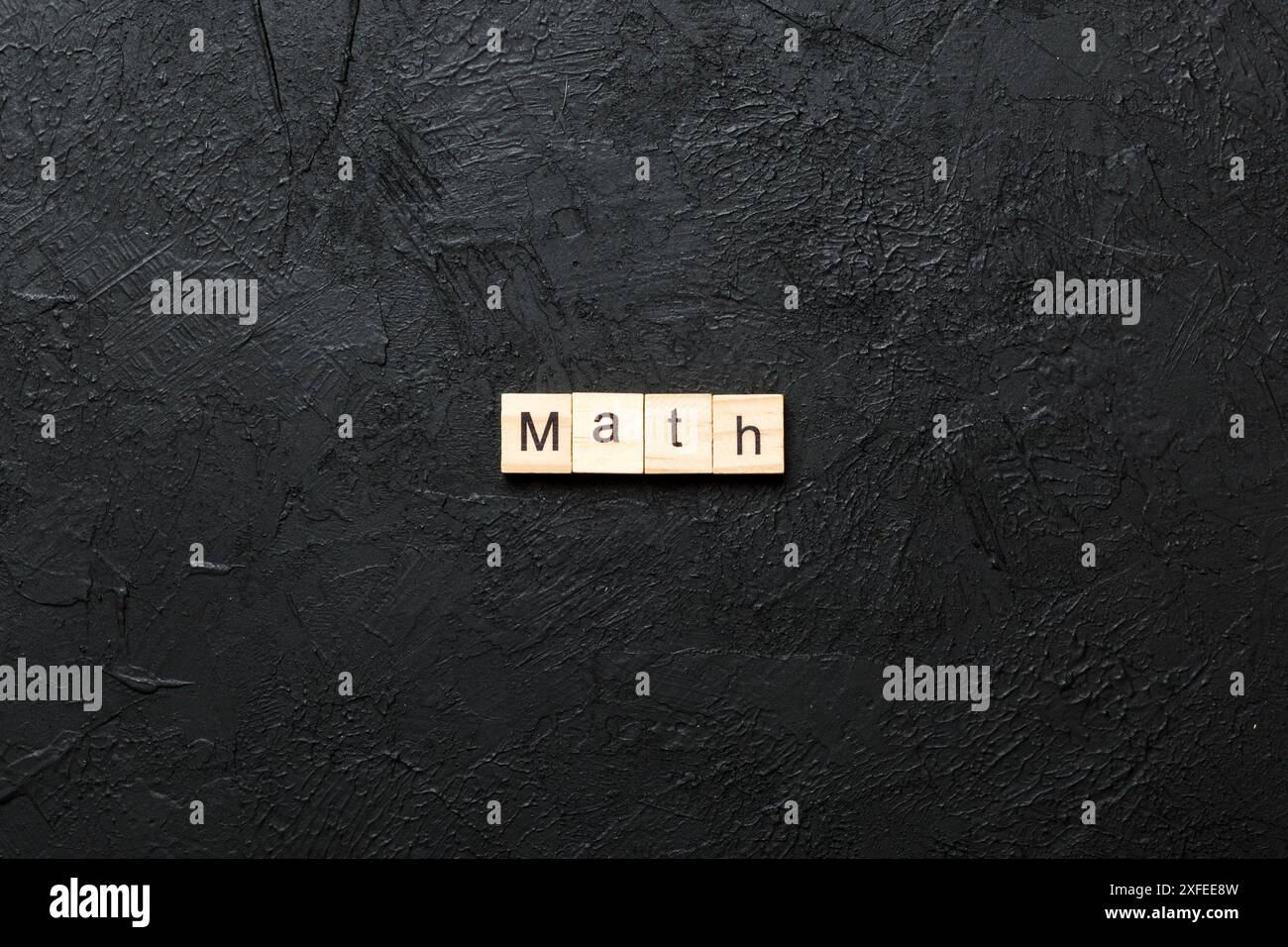 math word written on wood block. math text on table, concept Stock ...