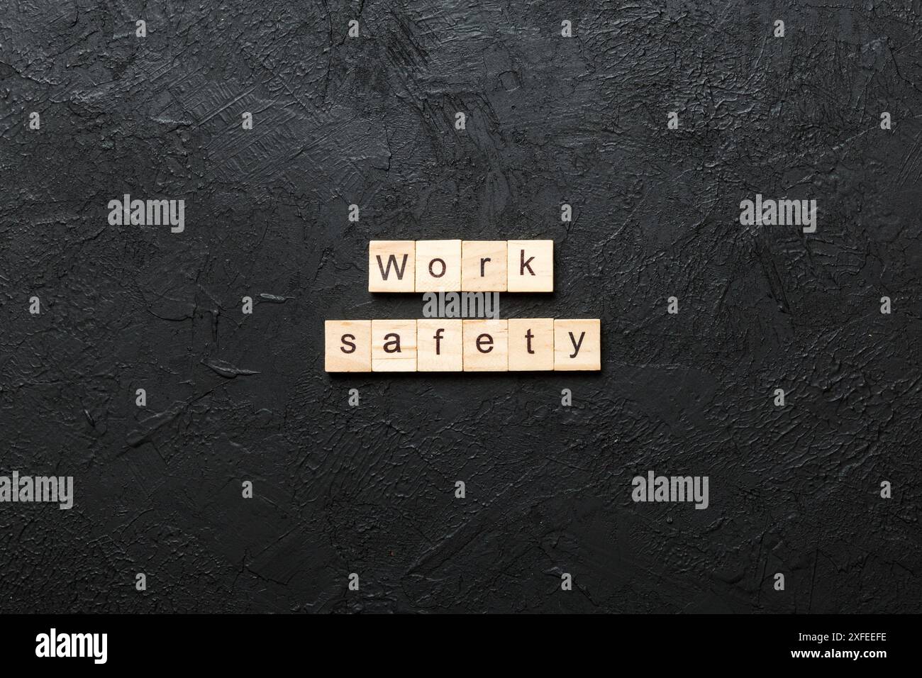 work safety word written on wood block. work safety text on table ...
