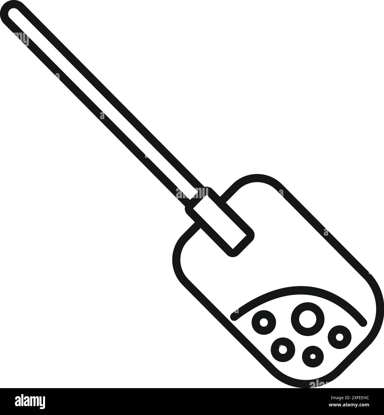 Metal Detector Is Searching Valuable Ancient Treasure Stock Vector
