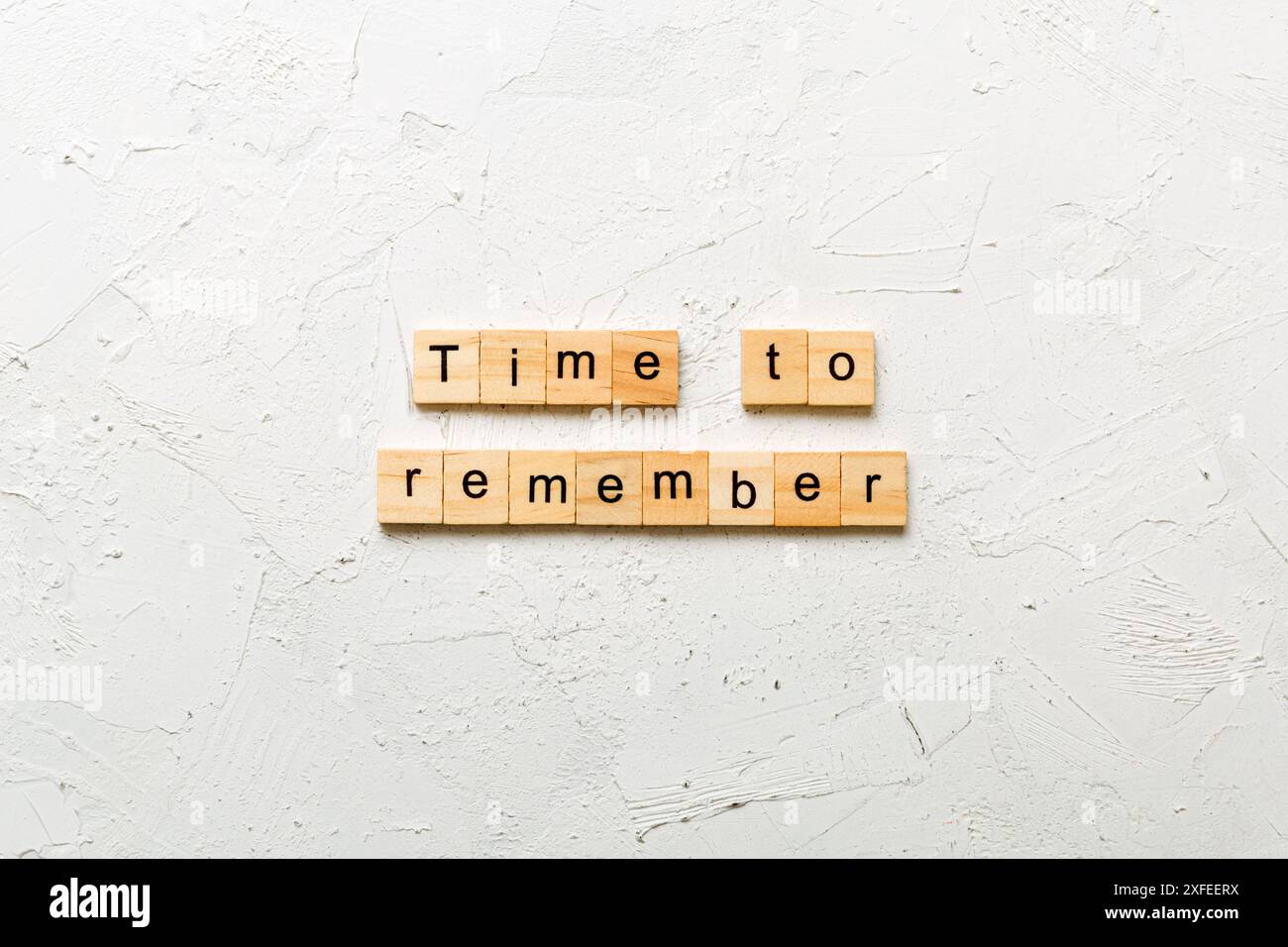 Time To Remember word written on wood block. Time To Remember text on ...