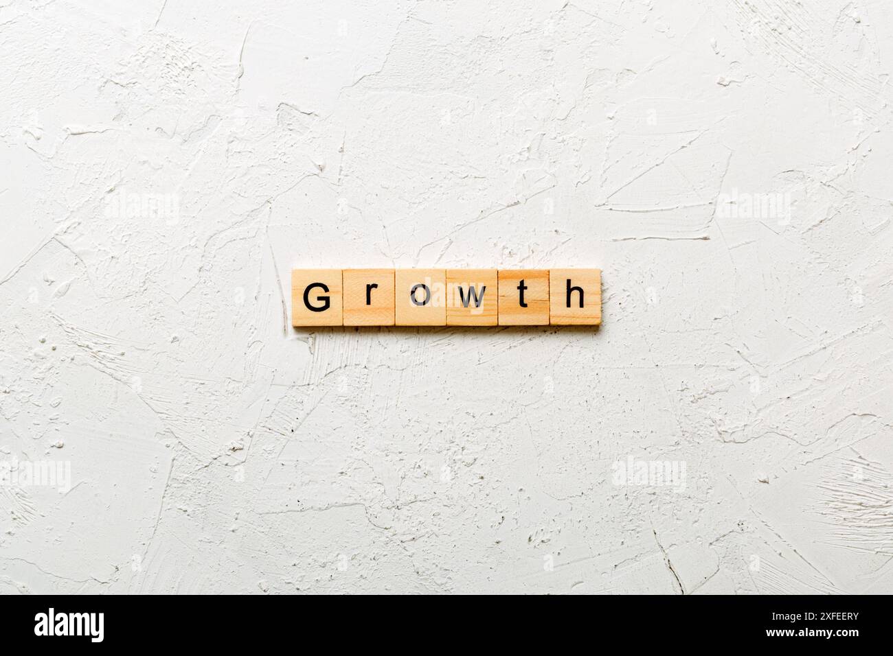 growth word written on wood block. growth text on table, concept Stock ...