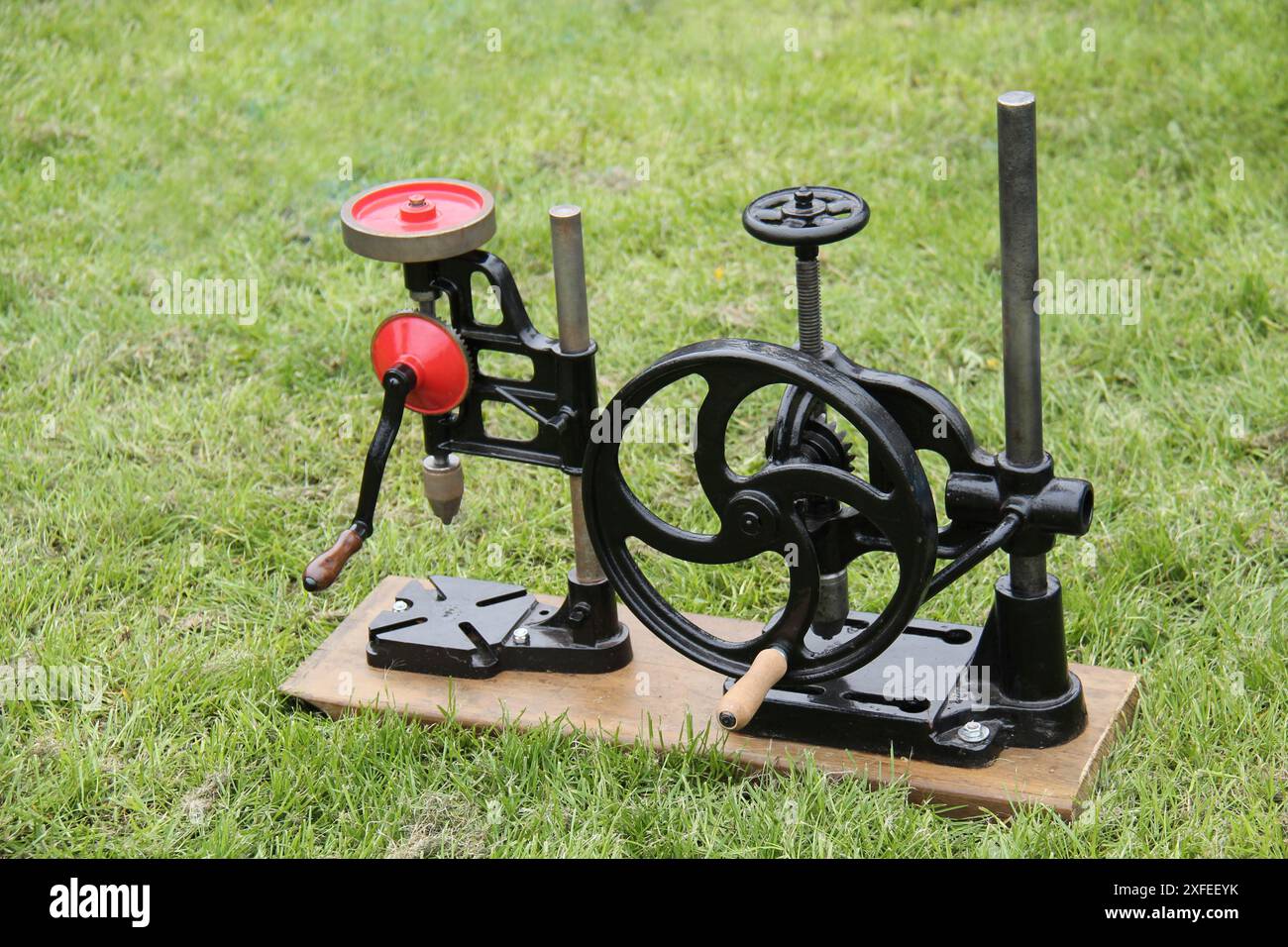A Pair of Classic Hand Operated Woodwork Pillar Drills Stock Photo - Alamy