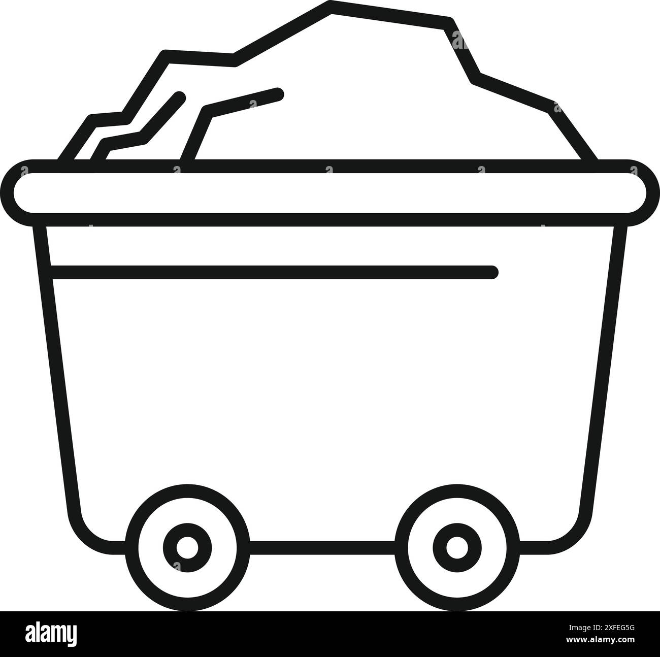 Mining cart transporting stones for the building industry Stock Vector ...