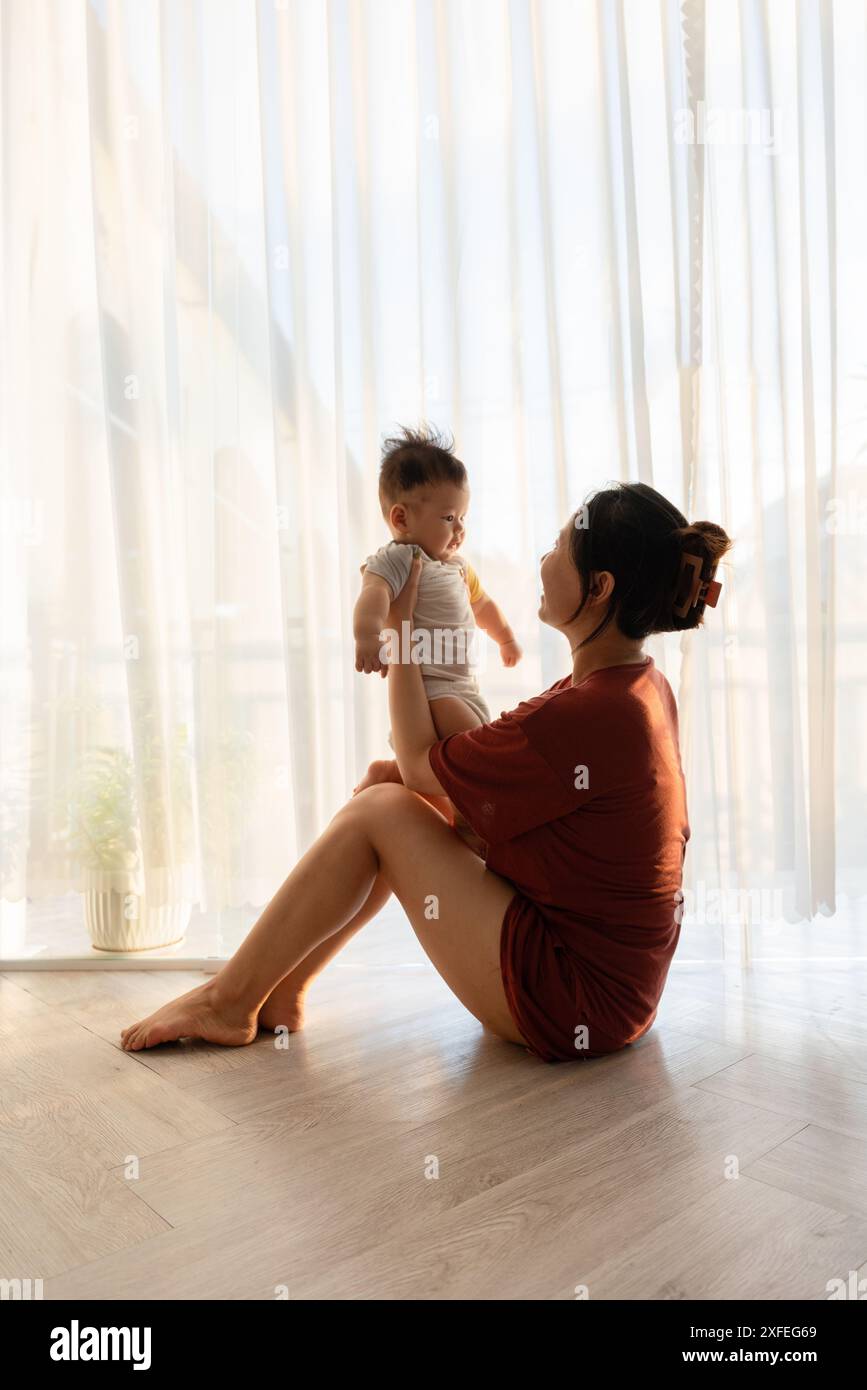 The old woman was sitting absent-mindedly Stock Photo - Alamy