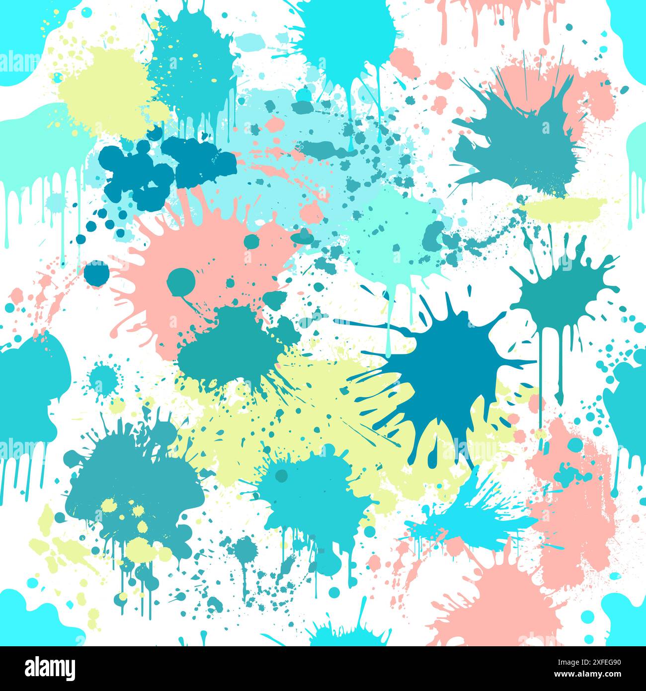 Seamless background colored blots. hand drawing. Not AI, Vector ...
