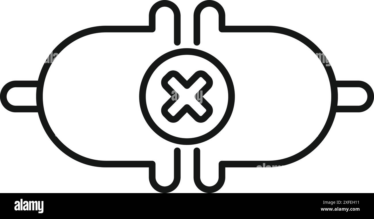 Electronic capacitor component is showing an error with a cross symbol ...