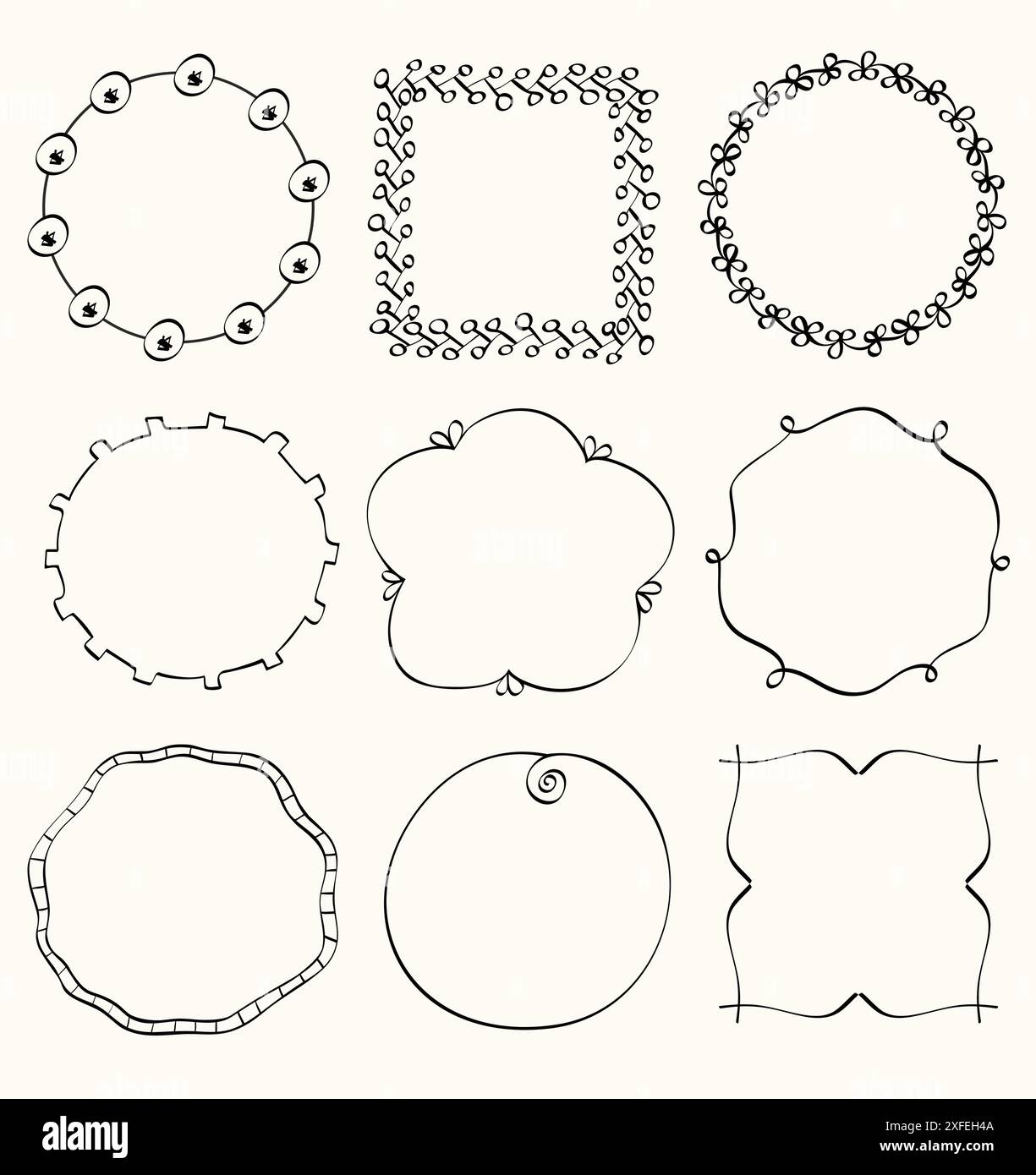 Illustration of Hand-Drawn Doodles and Design Elements Stock Vector ...