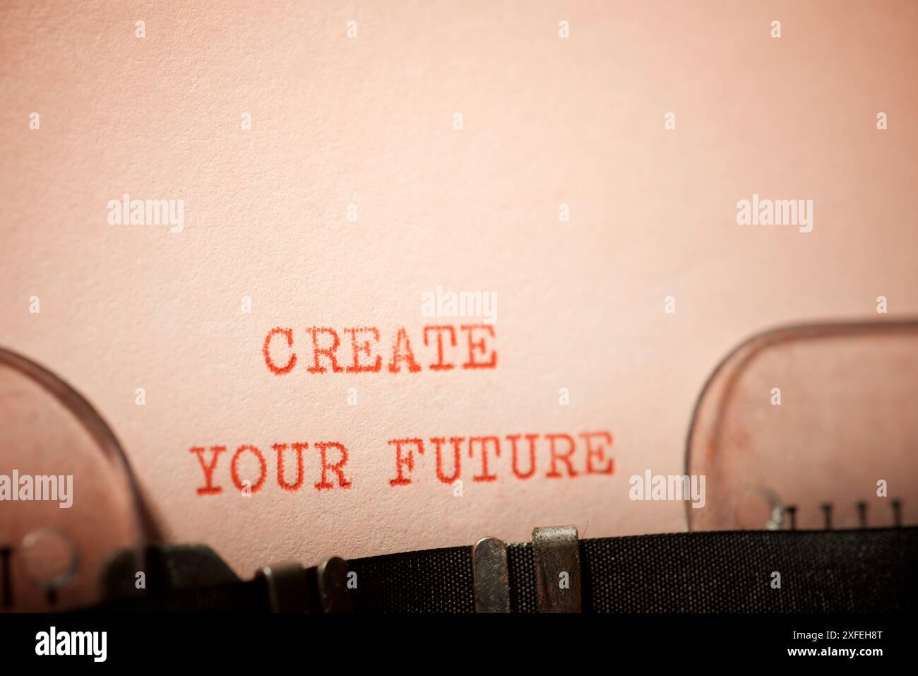 Create your future text written with a typewriter Stock Photo - Alamy