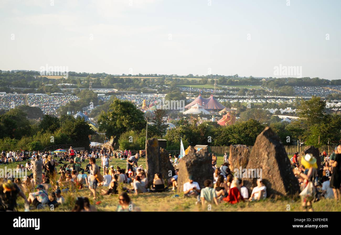 Glastonbury Festival June 2024 Circle rock Stock Photo - Alamy